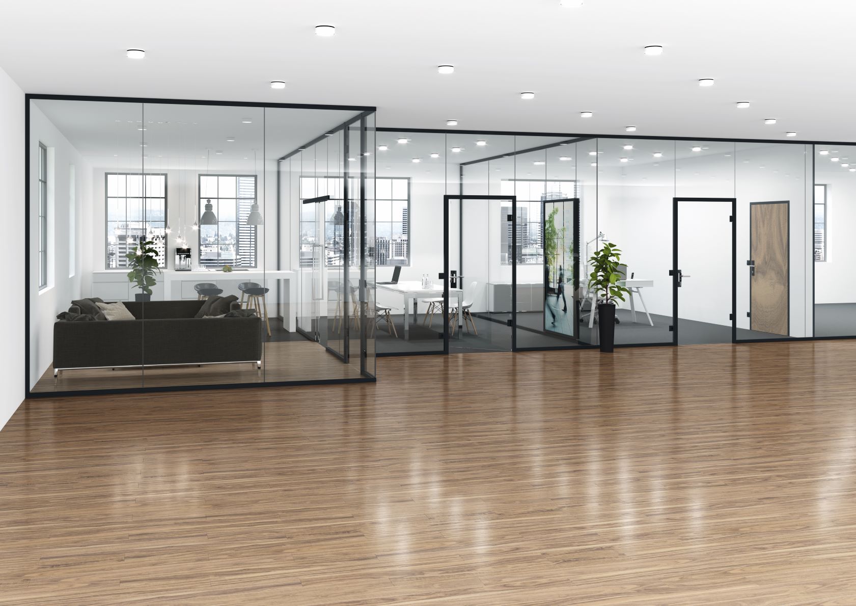 Systèmes de parois en verre pour bureaux l Glassdesign